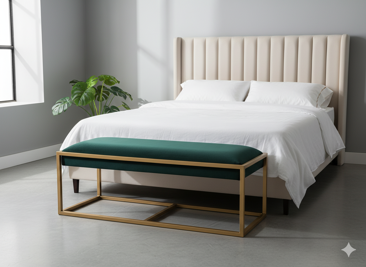 Softlife Plain Upholstered Bench: Stylish Comfort for Any Space ...